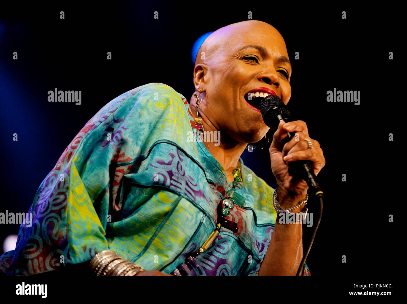 American jazz singer Dee Dee Bridgewater at the Jazz Middelheim ...