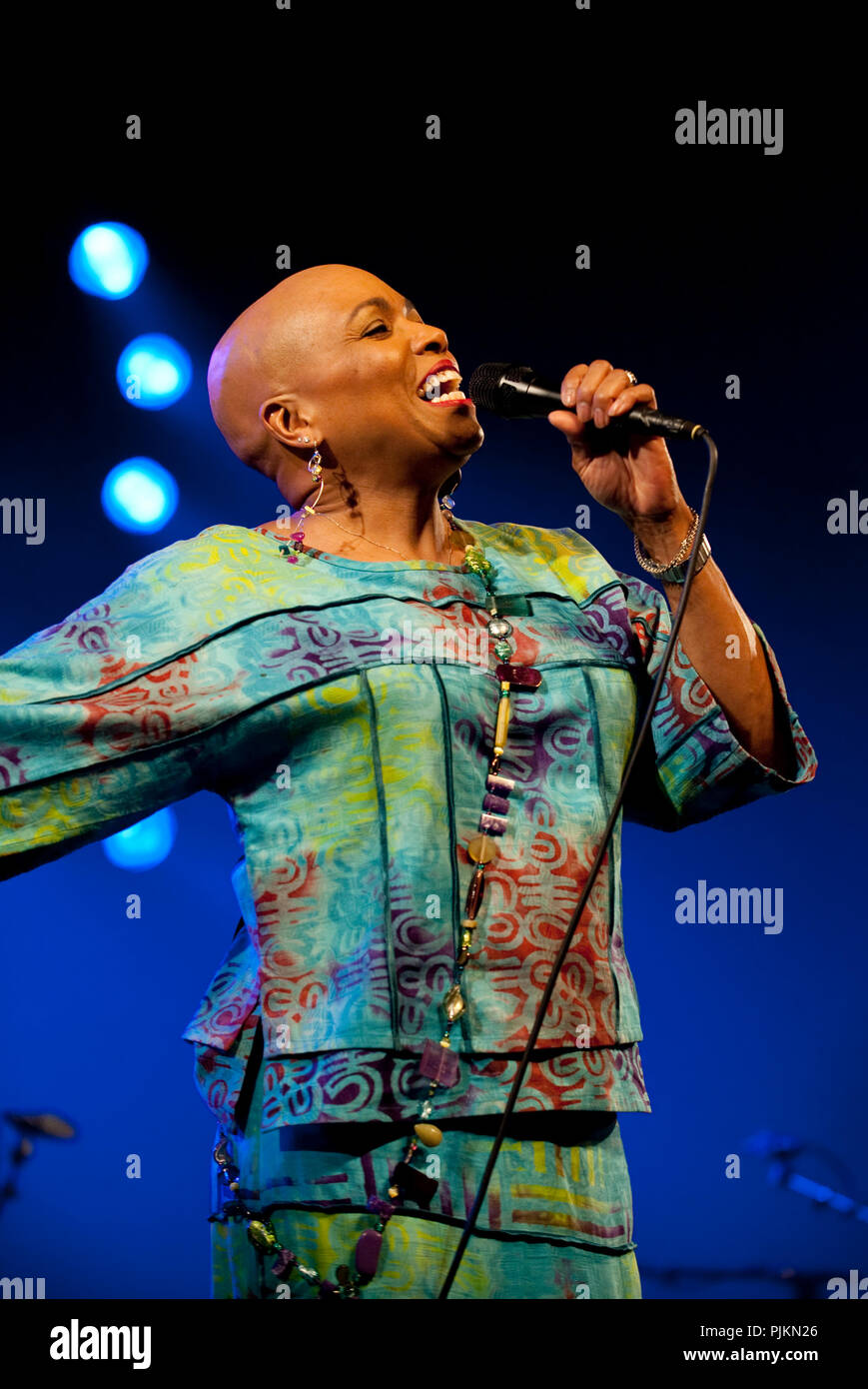 American jazz singer Dee Dee Bridgewater at the Jazz Middelheim ...