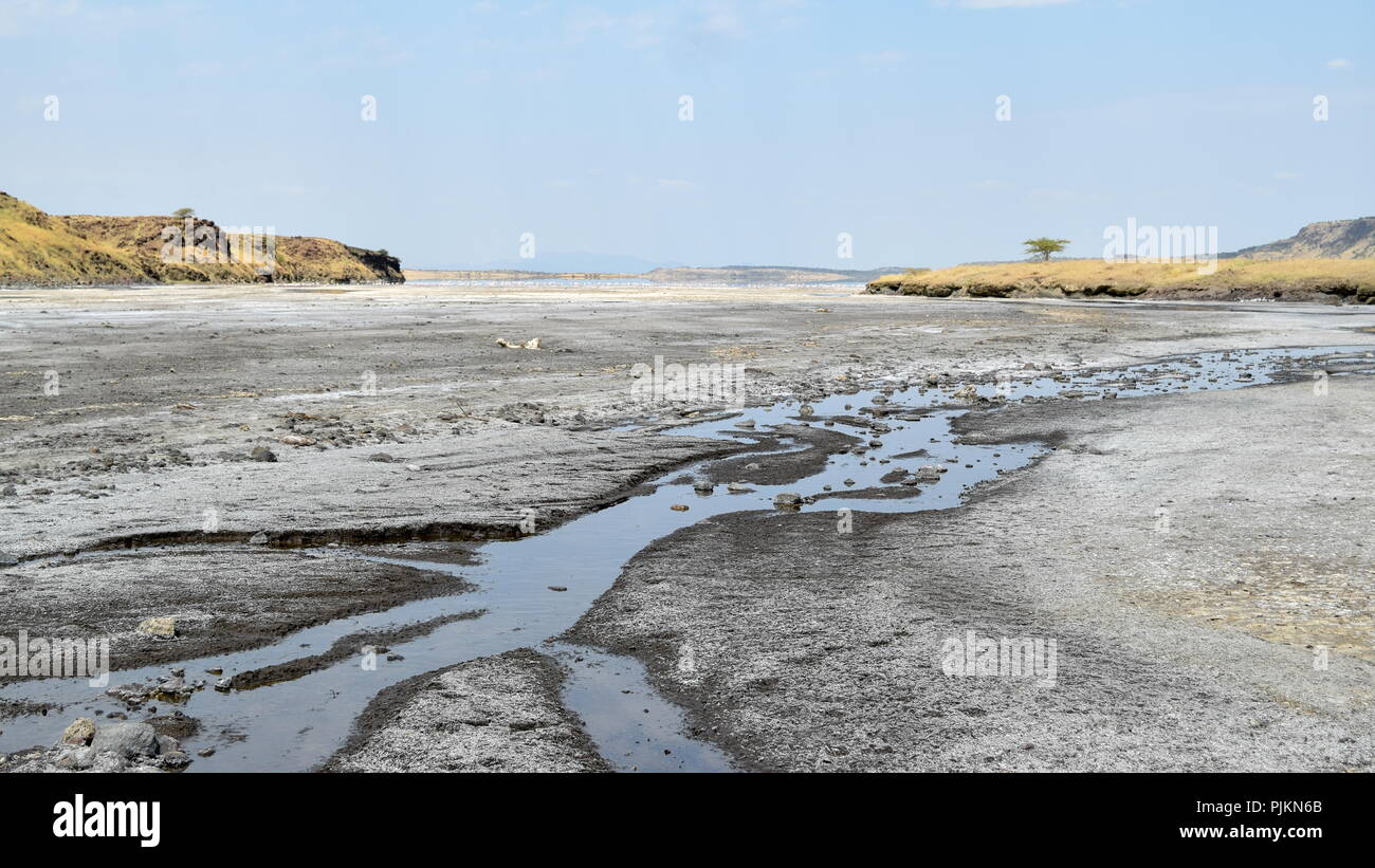 The arid landscapes of Lake Magadi, Kenya Stock Photo - Alamy