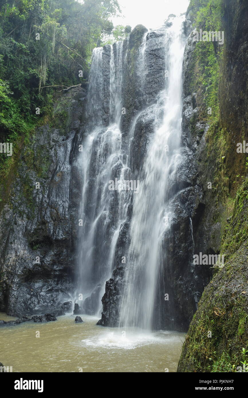 Exploring the waterfalls in Ragia Forest, Aberdare Ranges, Kenya Stock ...