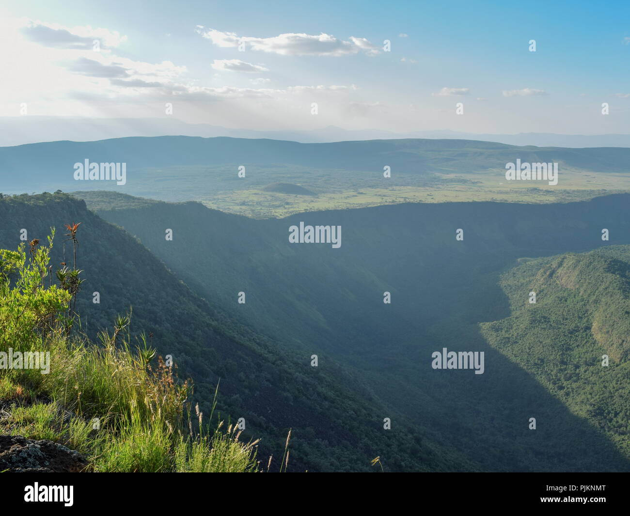 The volcanic crater at Mount Suswa, Kenya Stock Photo - Alamy
