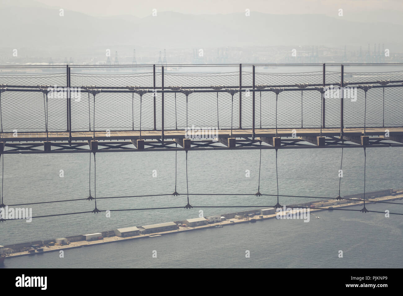 The suspension bridge on the Rock in Gibraltar, jewel and British ...