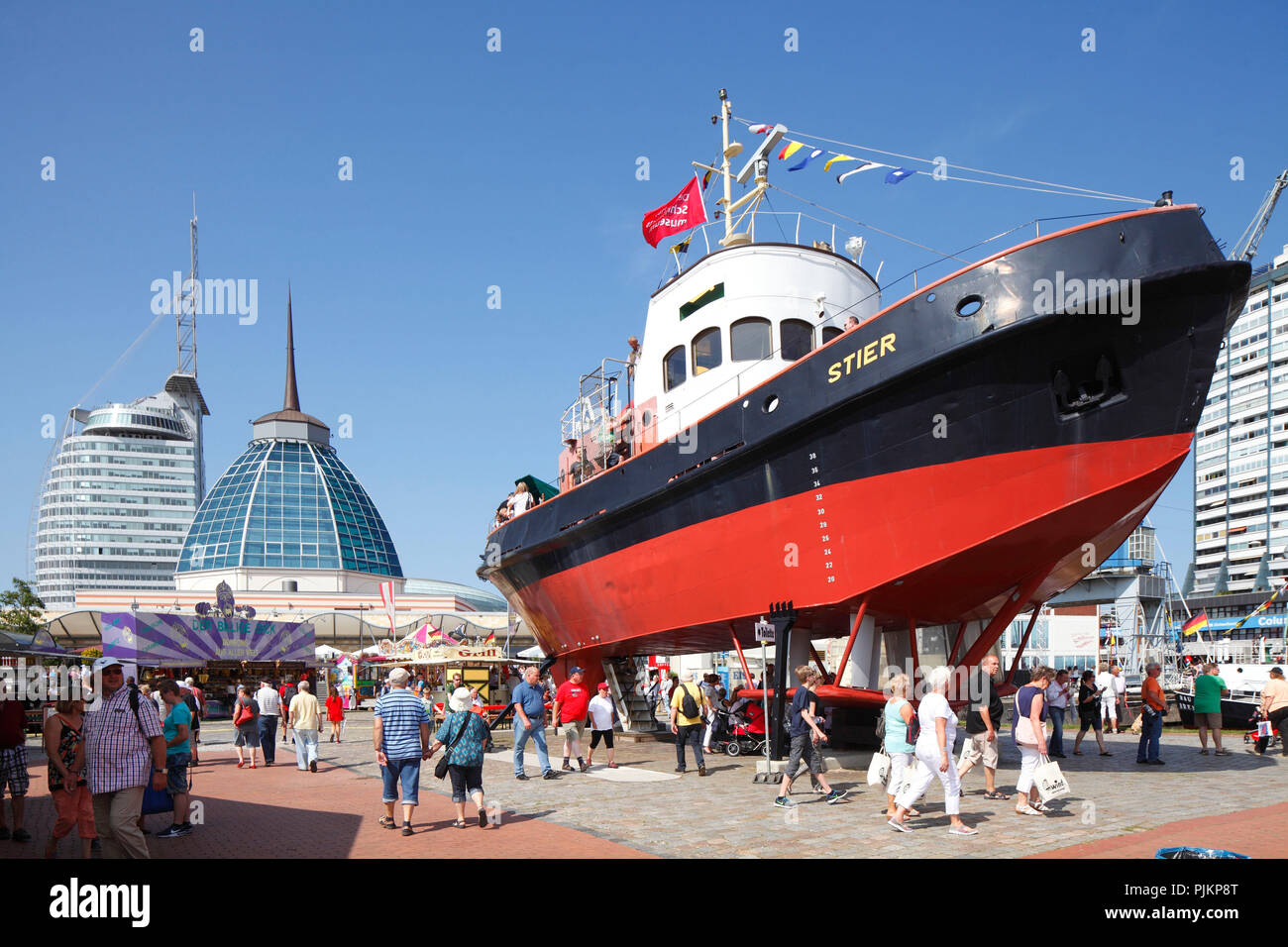 German Maritime Museum with museum ship Stier, Klimahaus, Atlantic Sail ...