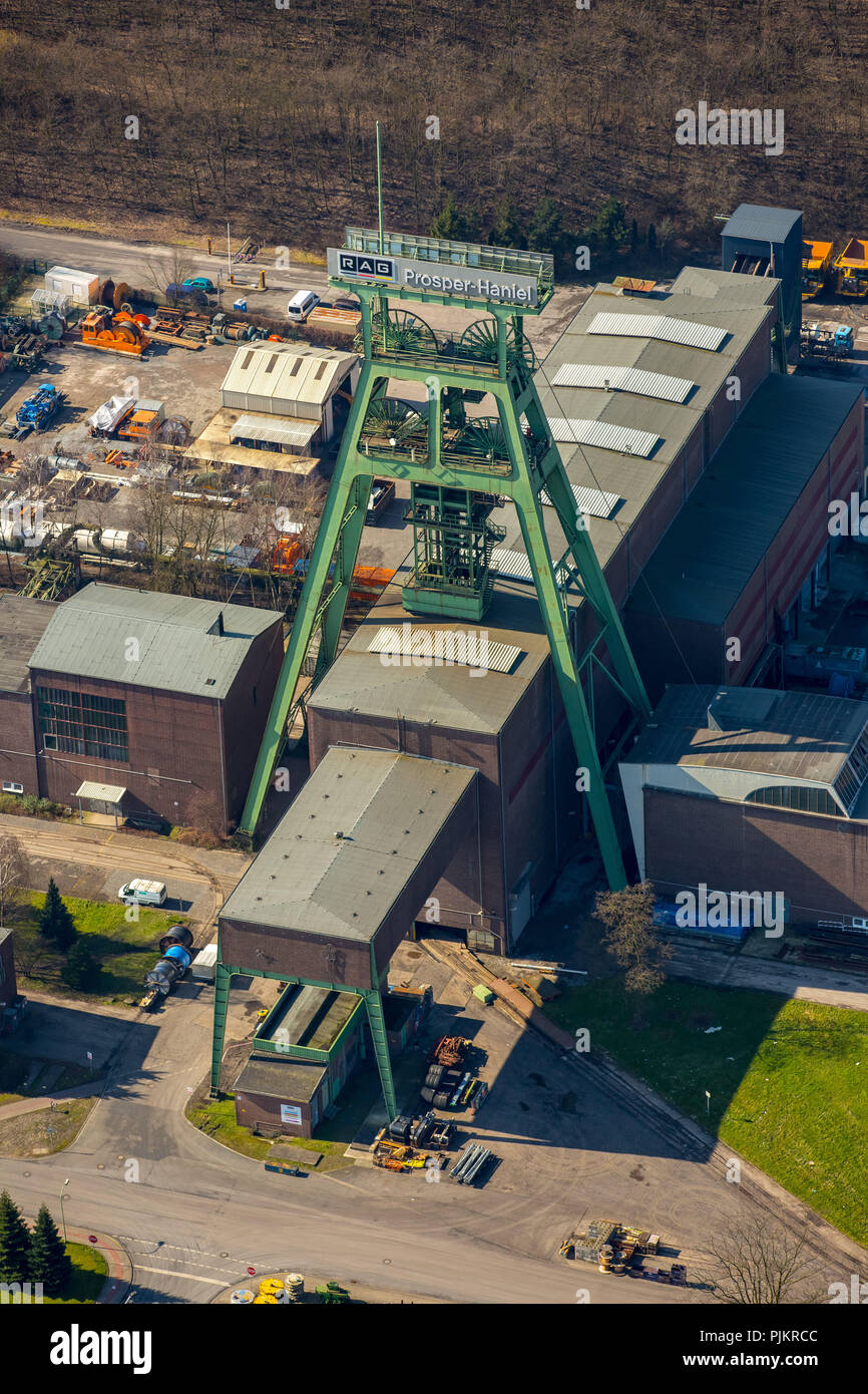 Mine Prosper Haniel with double headframe, Bottrop, Ruhr area, North ...