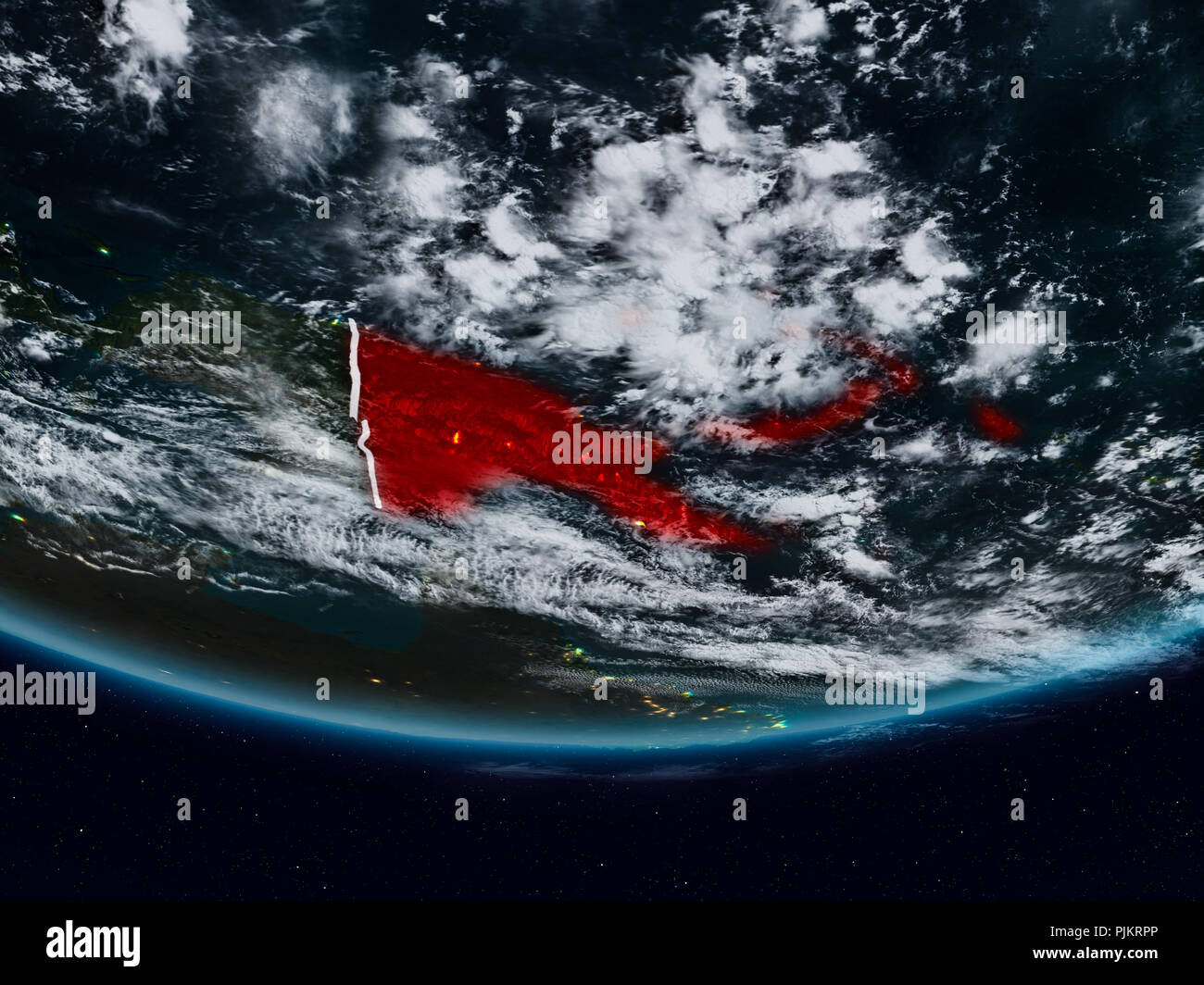 Papua new guinea satellite image hi-res stock photography and images ...