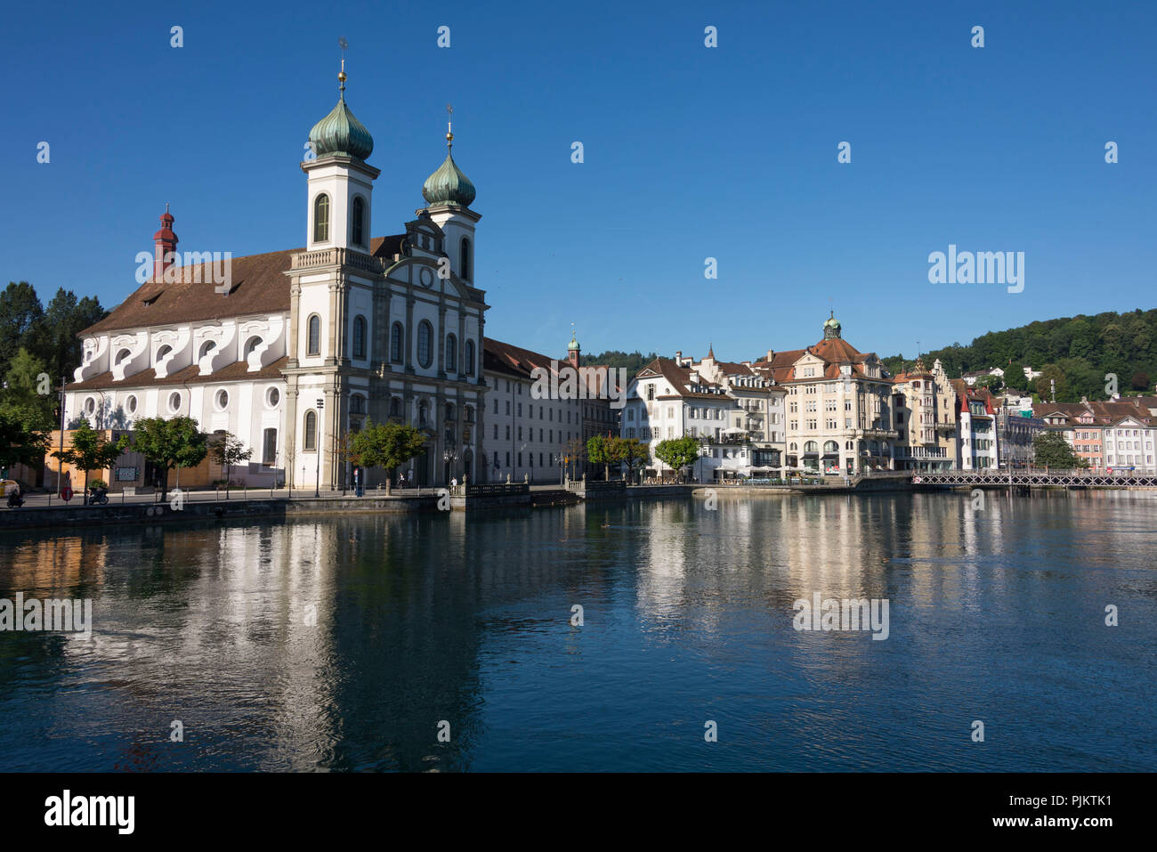 Jesuit Church on the Reuss, Lucerne, Lake Lucerne, Canton of Lucerne ...