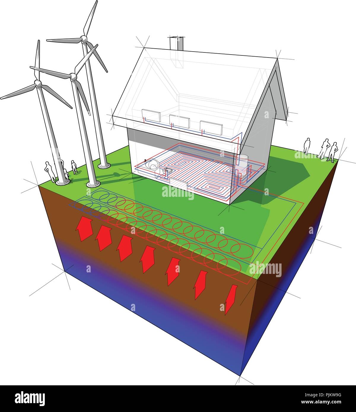 Earth heat pump Cut Out Stock Images & Pictures - Alamy
