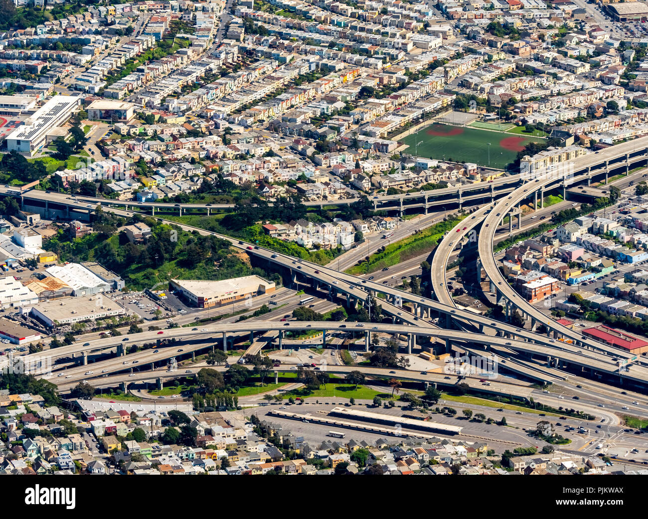Traffic junction aerial hi-res stock photography and images - Alamy