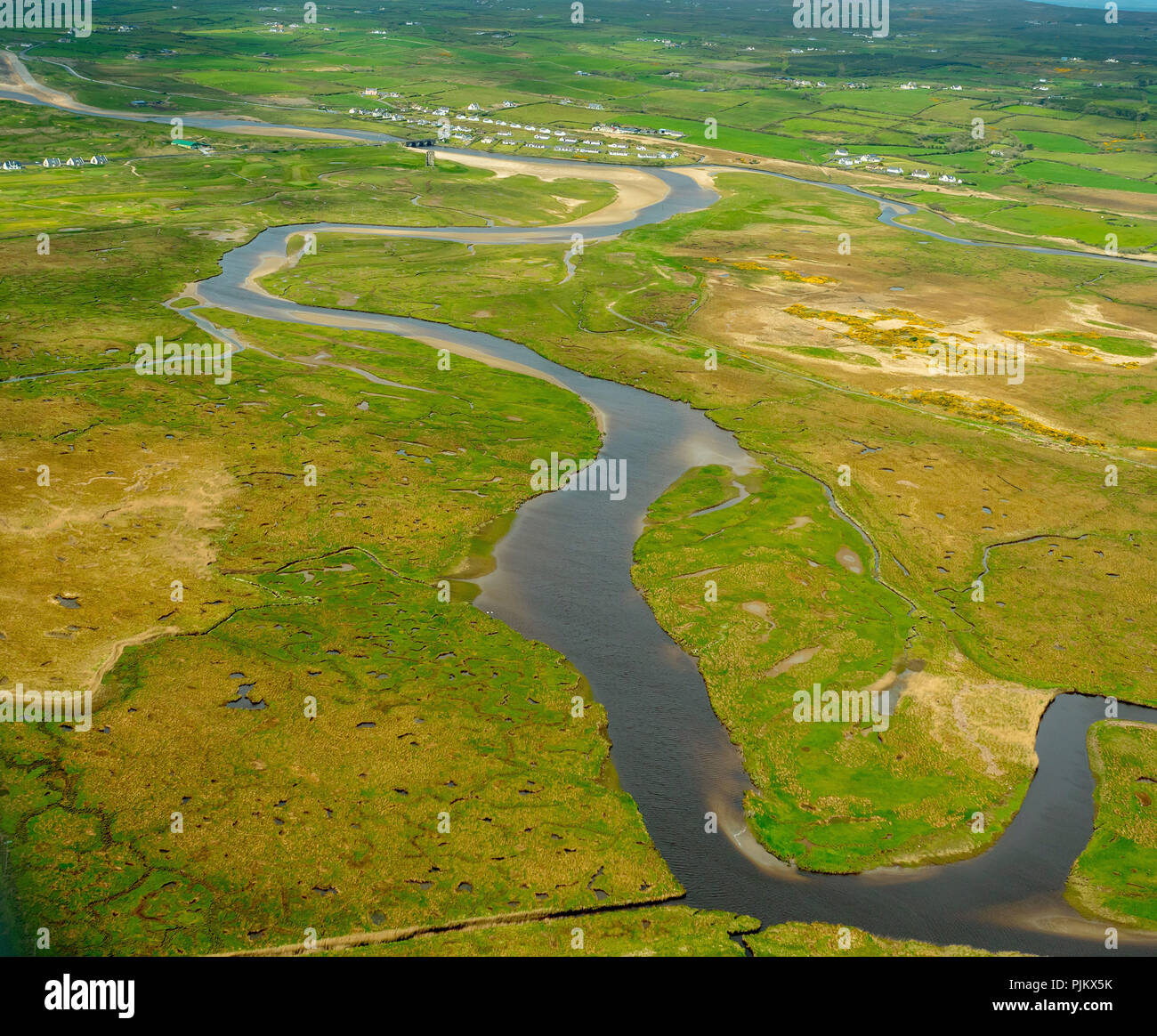 Inagh river meanders to the sea hi-res stock photography and images - Alamy
