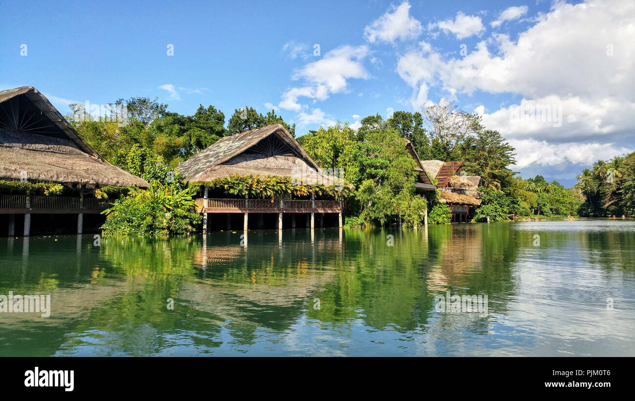 Houses at the river, Philippines Stock Photo - Alamy