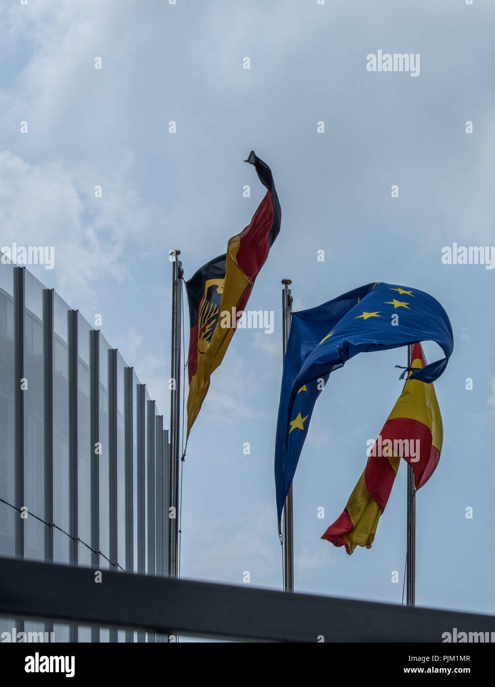 Spanish and catalan flags hi-res stock photography and images - Alamy