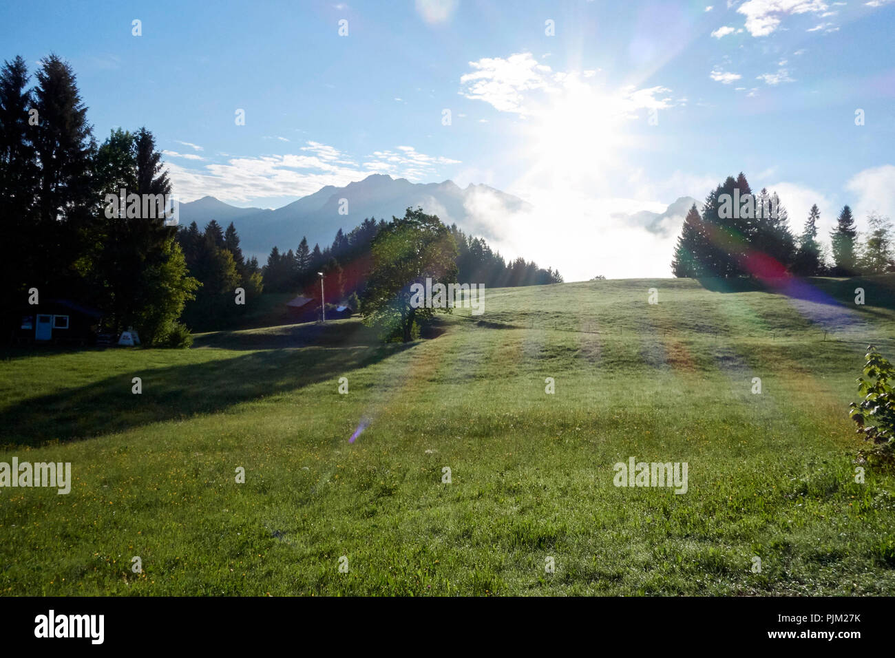 Mountain landscape in the Allgäu Stock Photo - Alamy