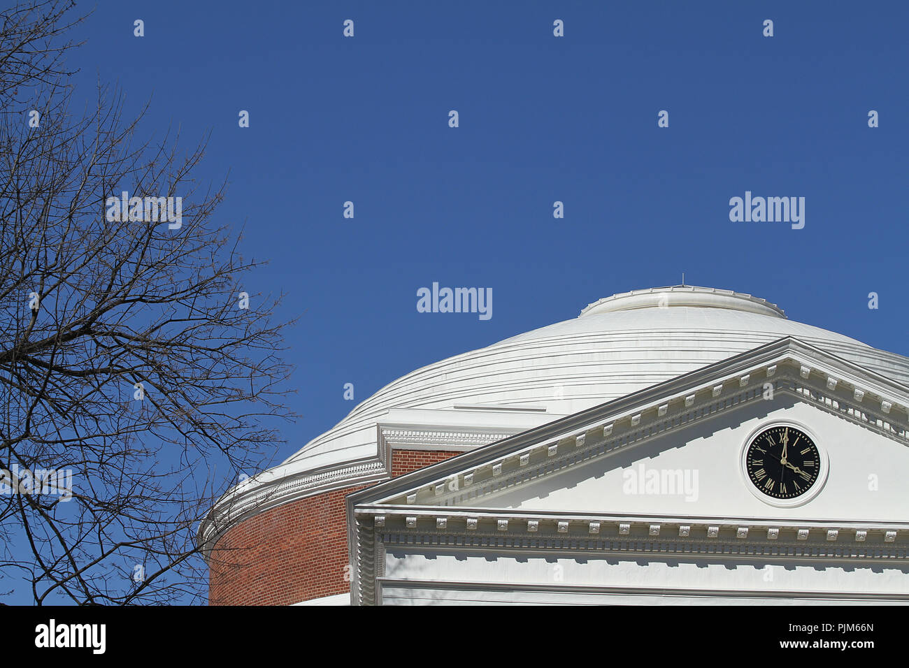 Charlottesville, VA, USA. UVA's Rotunda clock Stock Photo - Alamy