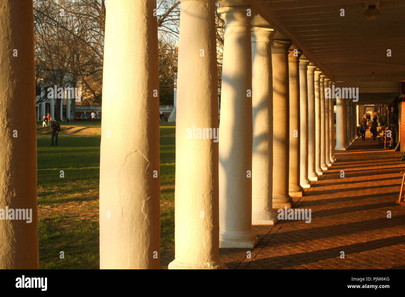 Columns around the Lawn at University of Virginia, in Charlottesville ...