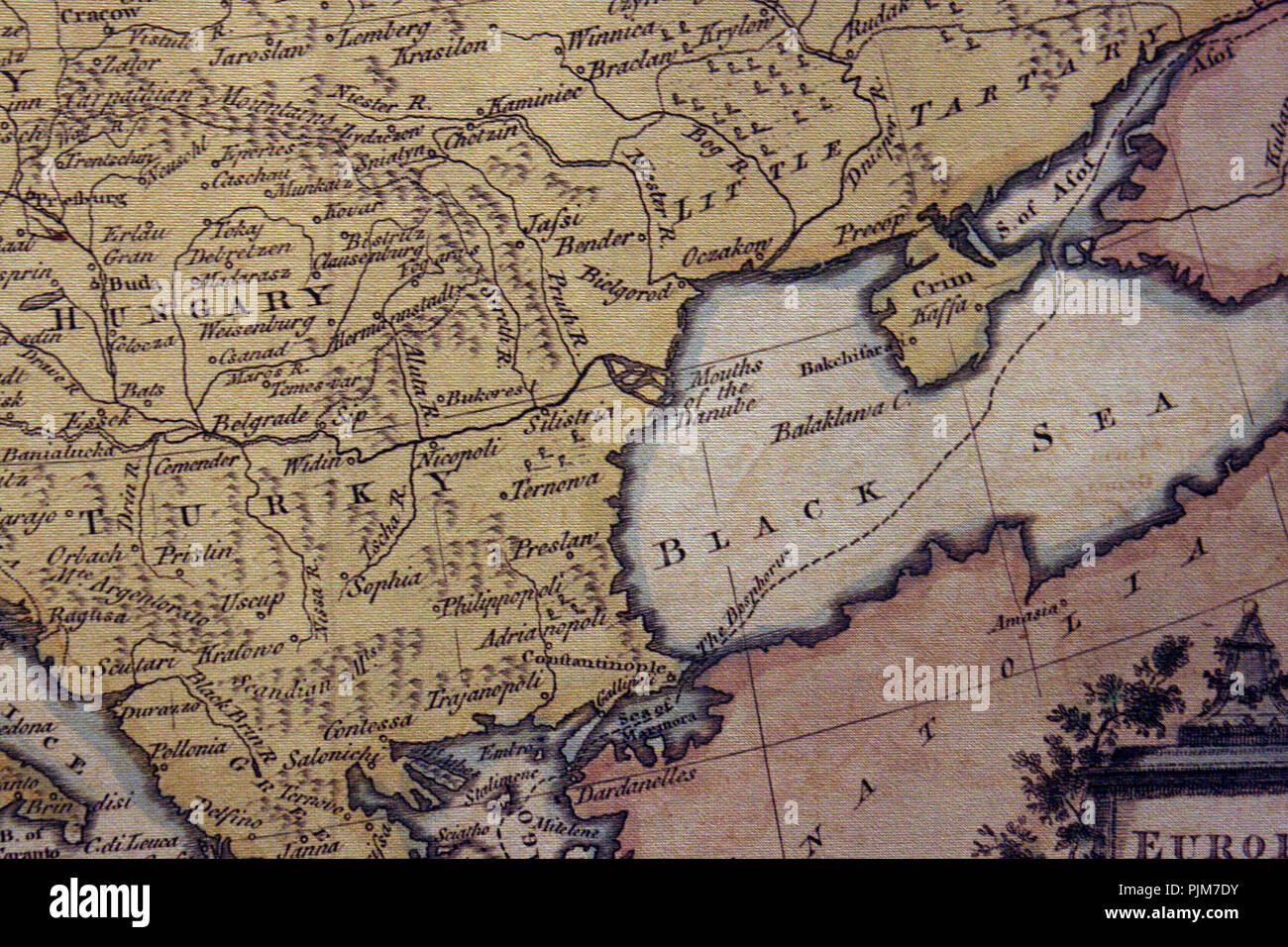 Old map of Eastern Europe Stock Photo - Alamy