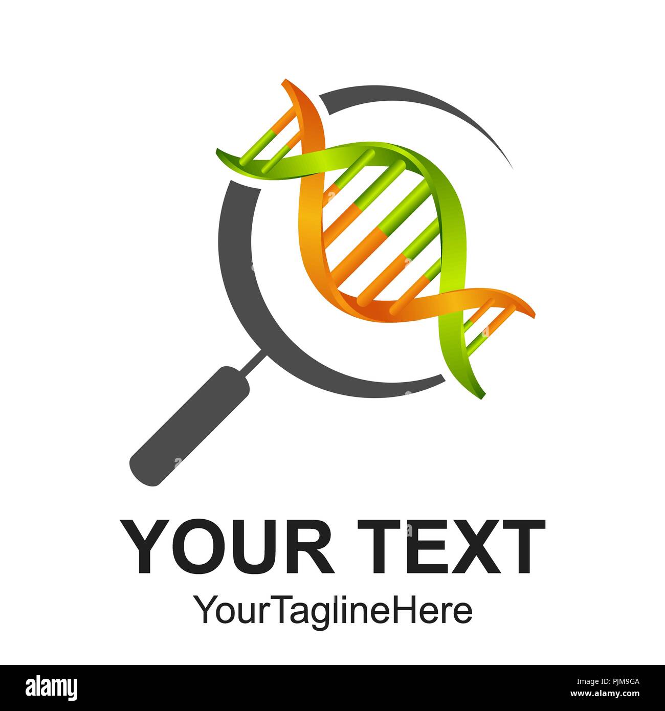 3d Dna Line Icon Symbol And Sign Vector