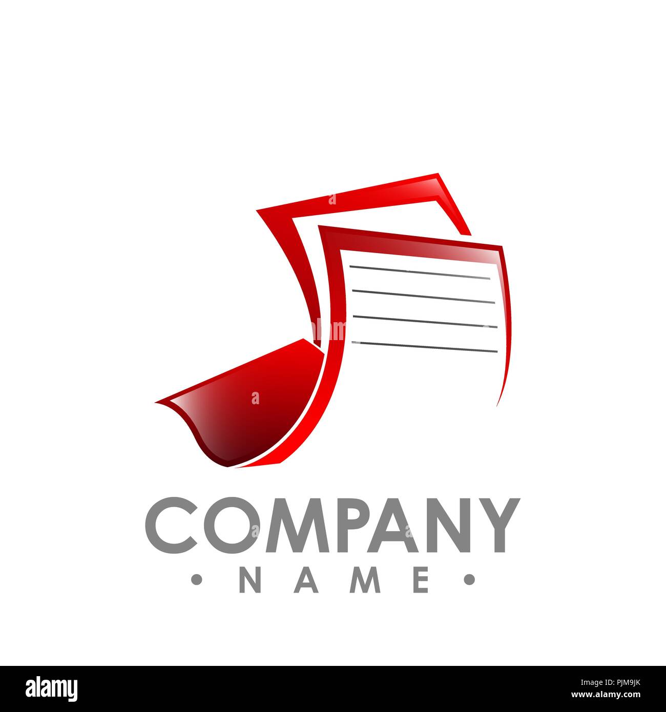 Red color Stacked papers vector icon flat style illustration for web ...