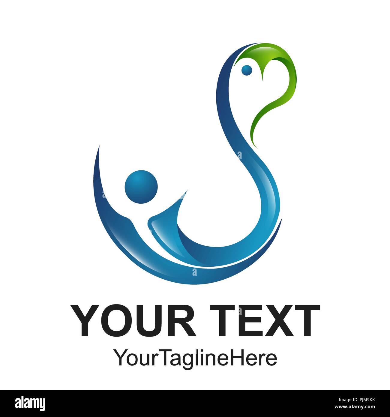 3d Abstract people icons and symbols. Technology people icon logo Stock ...