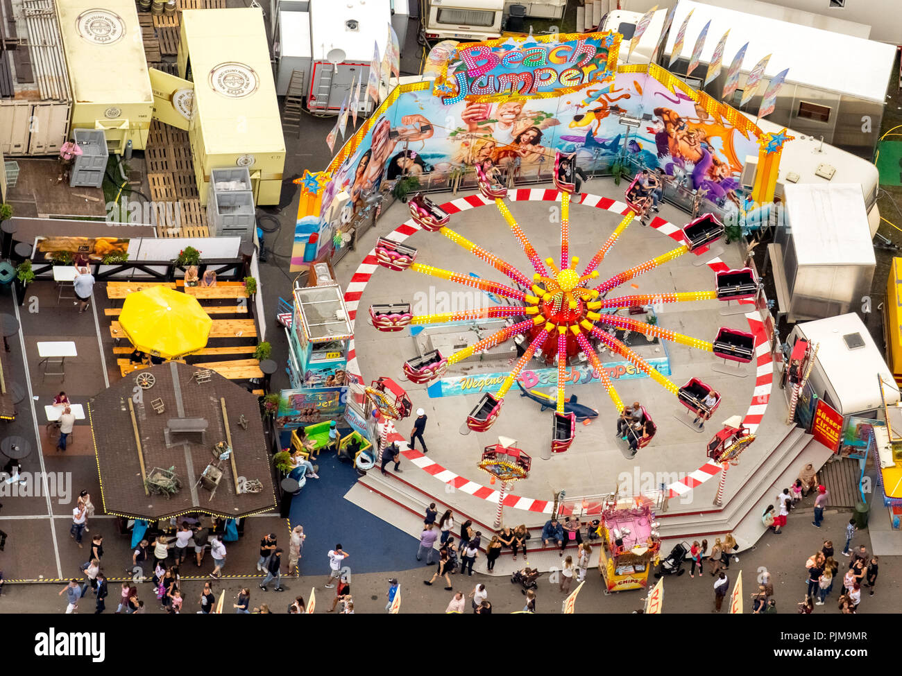 Cranger Kirmes 2016, largest funfair in the Ruhr area, Herne-Crange ...