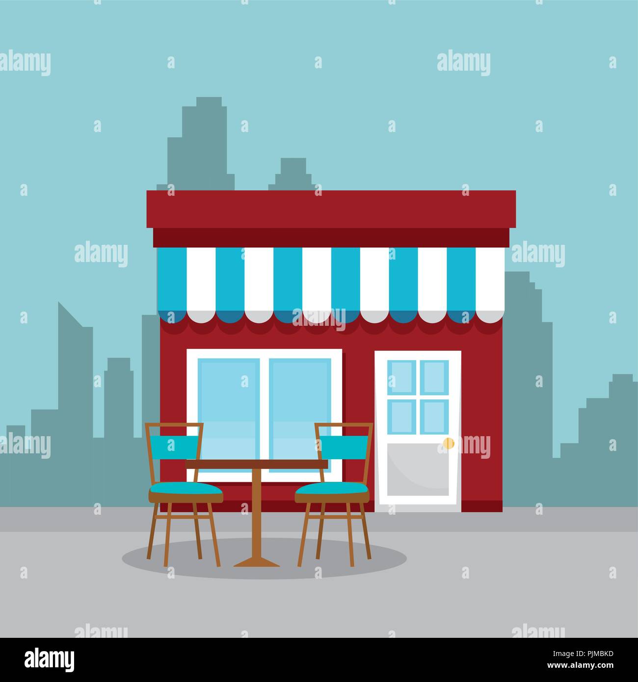 store building facade scene vector illustration design Stock Vector ...