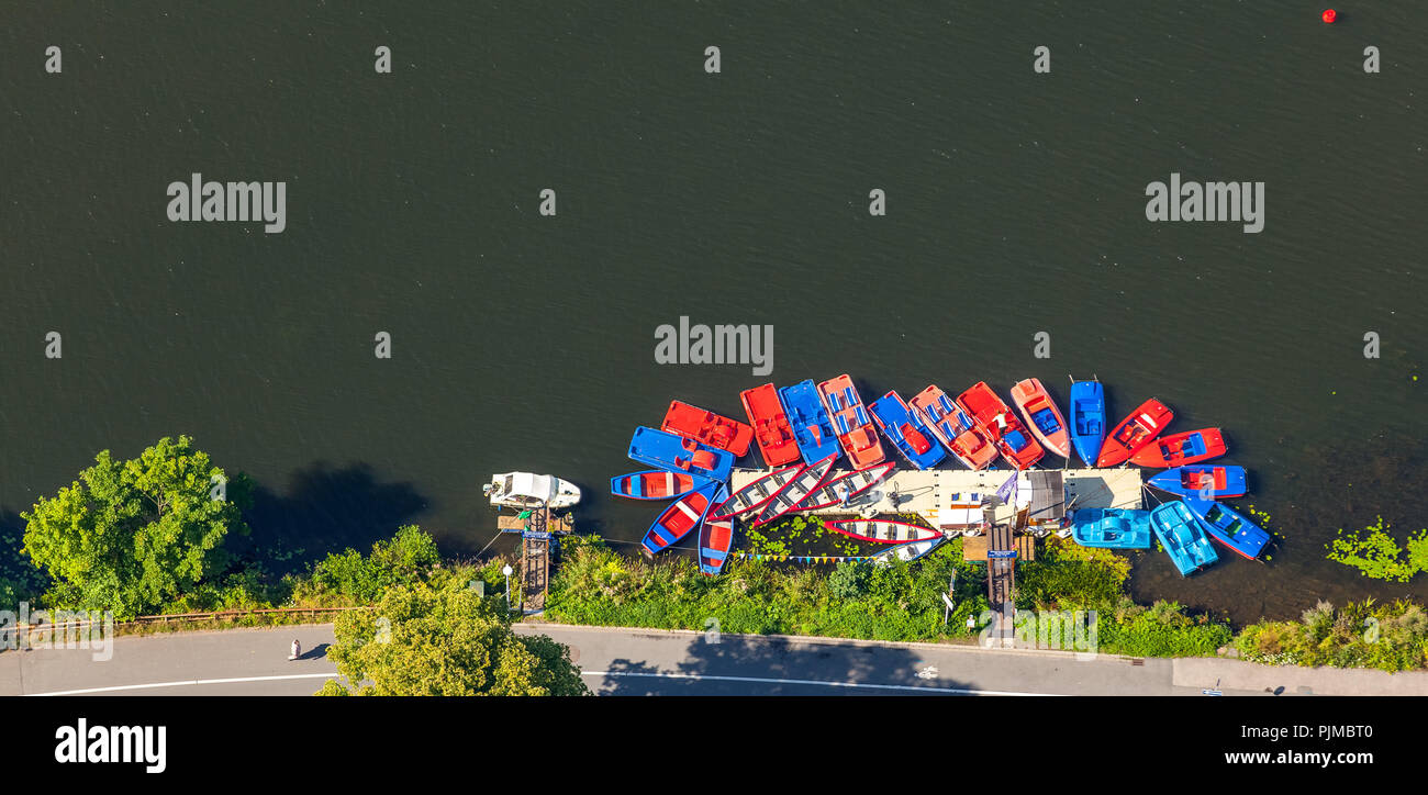 Rowing boat jetty at the kettwig promenade hi-res stock photography and ...