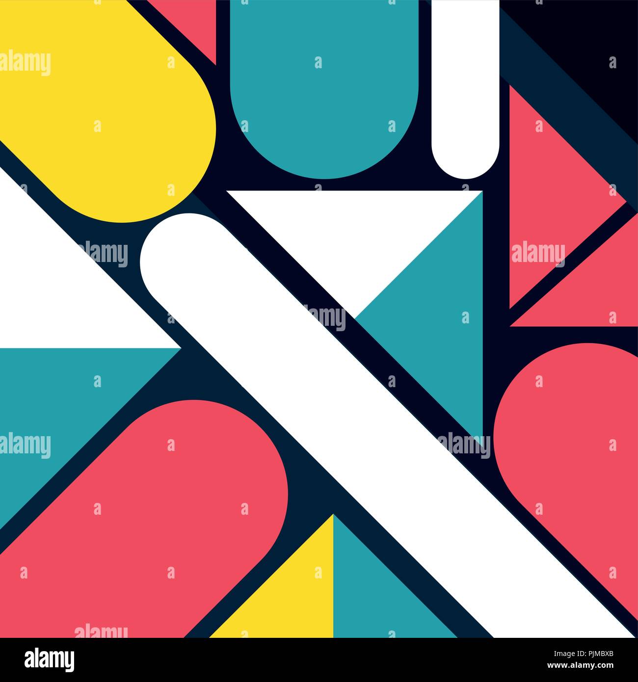 geometric figures and colors pattern background vector illustration ...