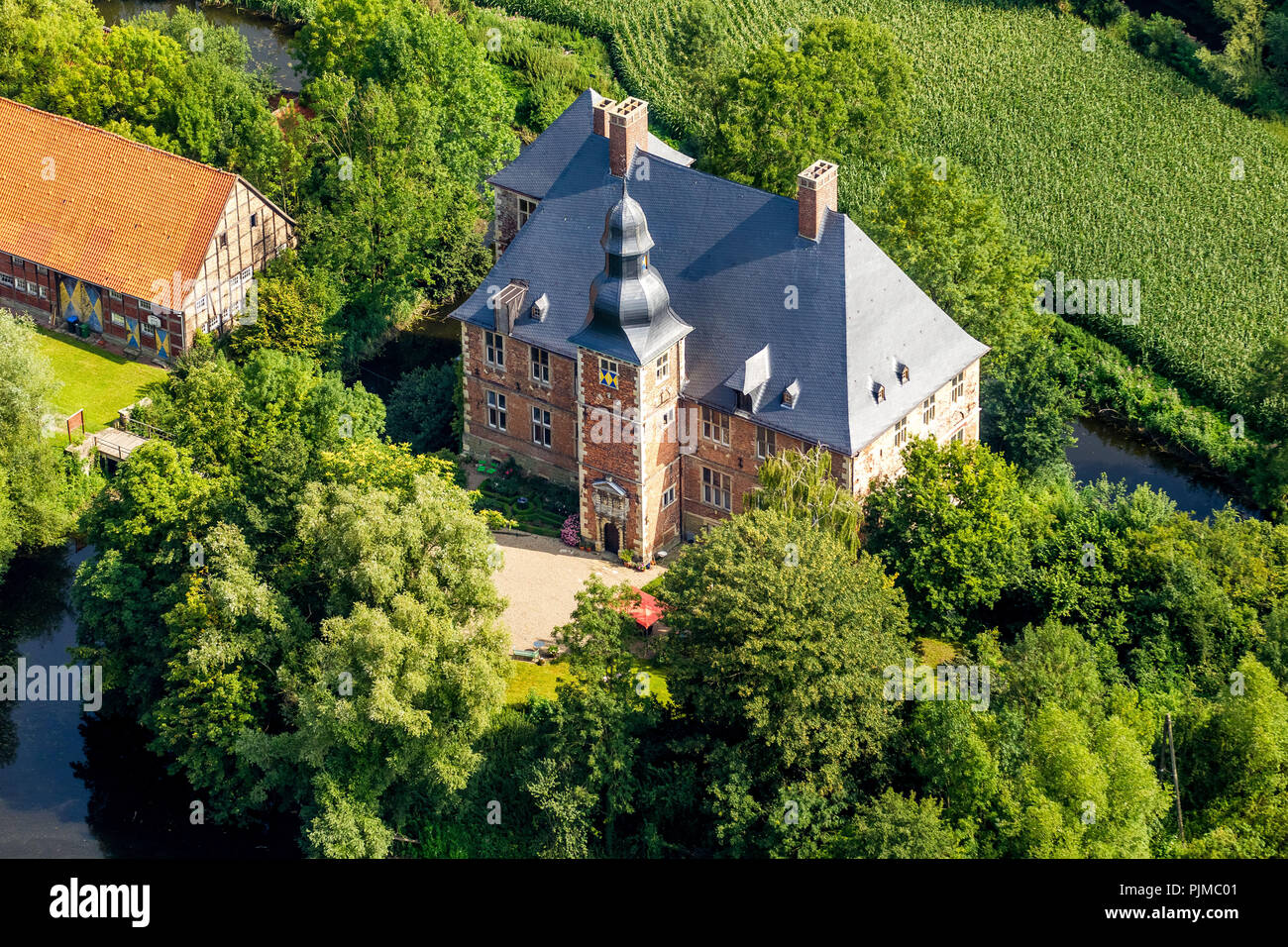 House Nehlen, in Lippetal in Berwicke, castle in the style of Lippe ...