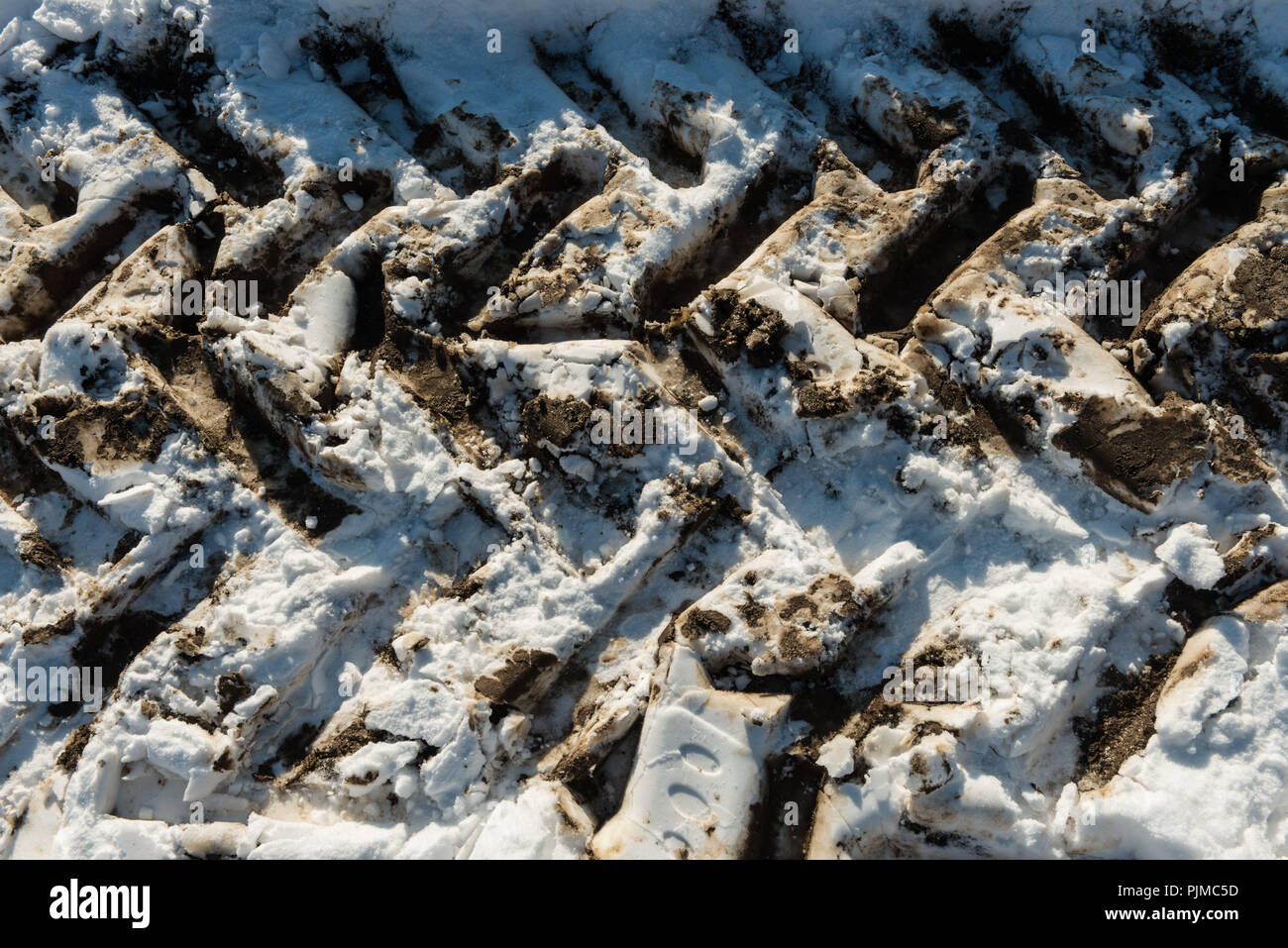 Tracks in the snow Stock Photo - Alamy