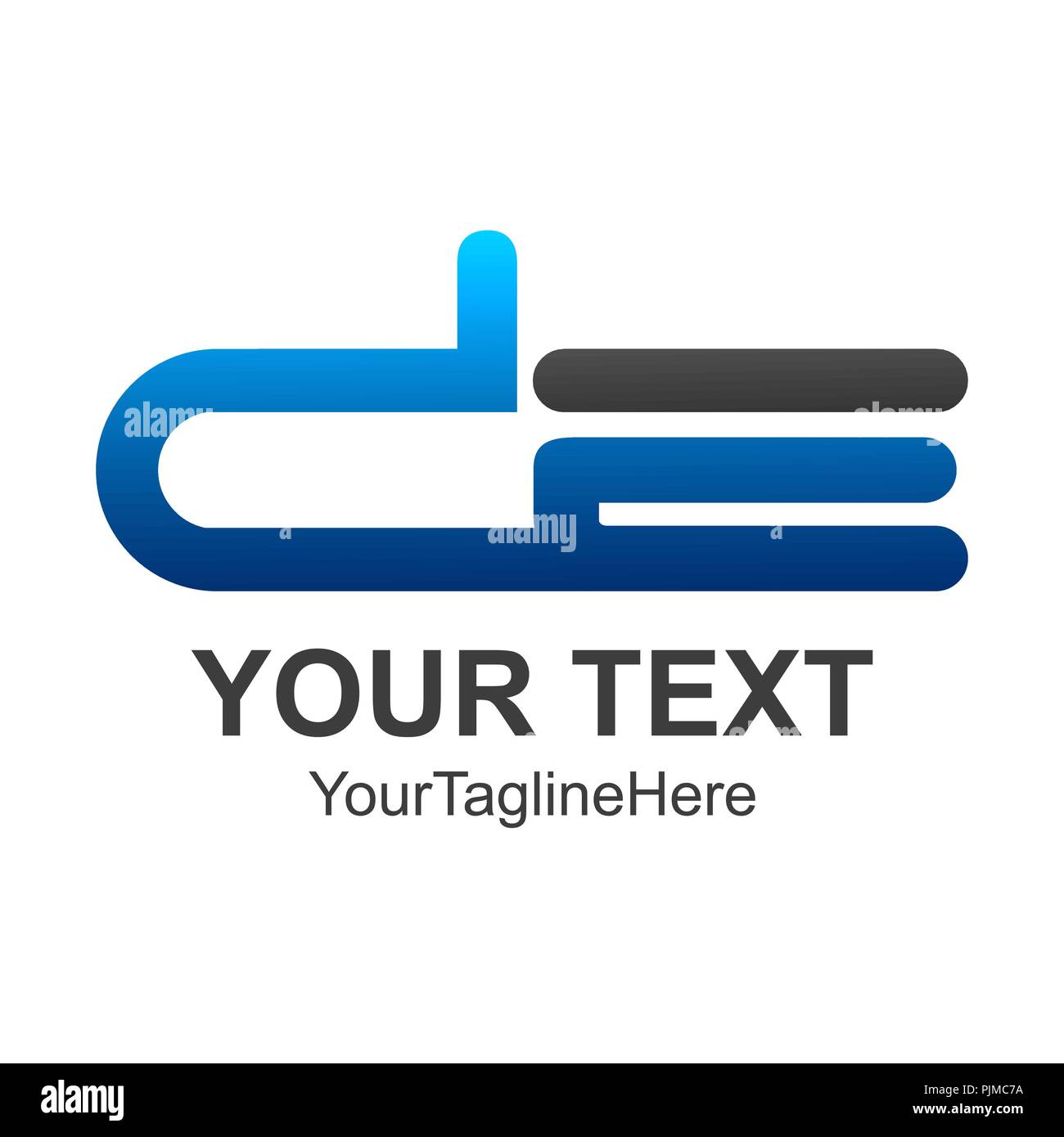 CE C E Letter Logo Design in Black and blue shades Colors. Creative ...