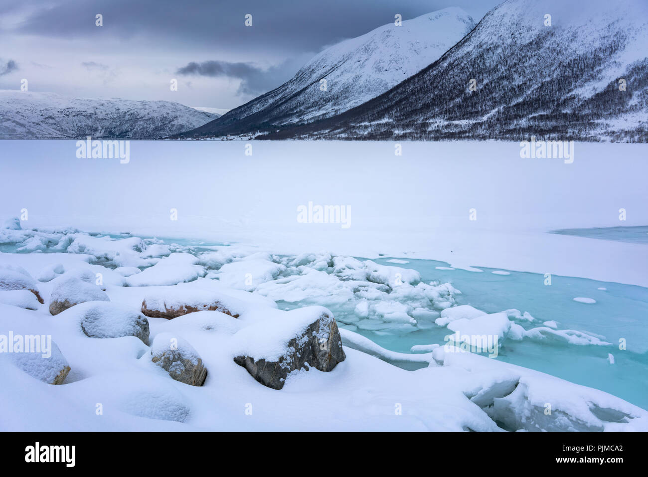 Europe, Norway, Troms, Tromvik, weather change Stock Photo - Alamy