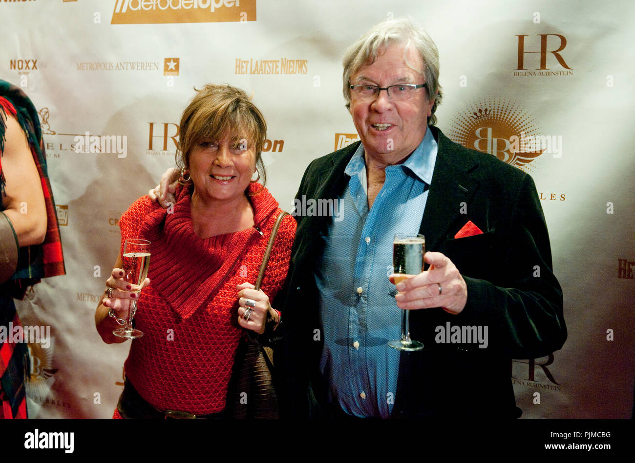 Jan Van Rompaey with his wife at the 10 Jaar De Rode Loper party in the ...
