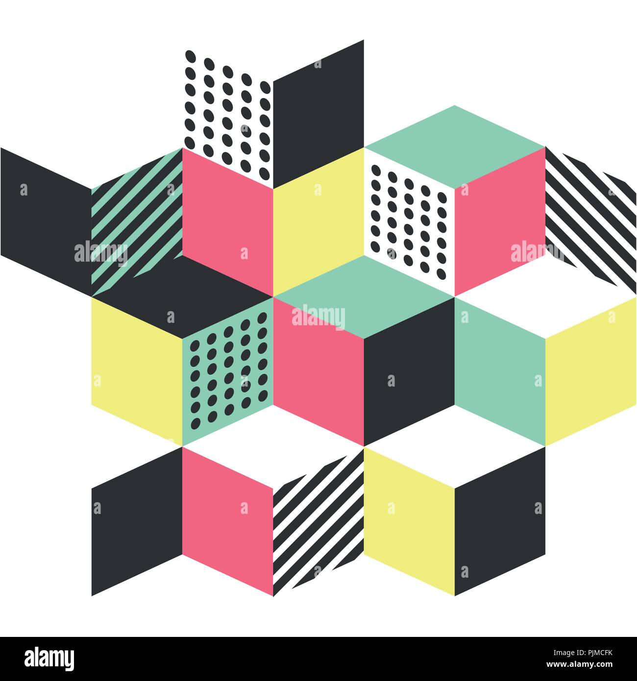 geometric figures and colors pattern background vector illustration ...