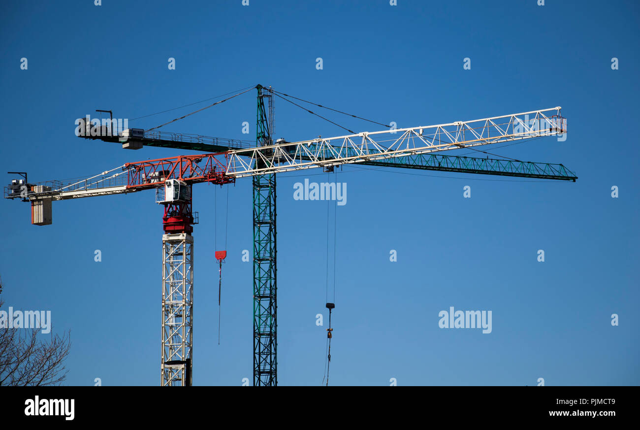 Architecture Construction Tower Crane Cranes High Resolution Stock ...