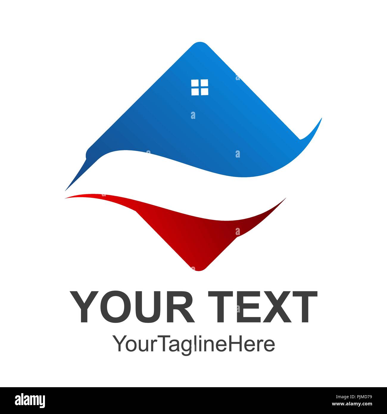 Creative abstract diamond square realty vector logo design template ...