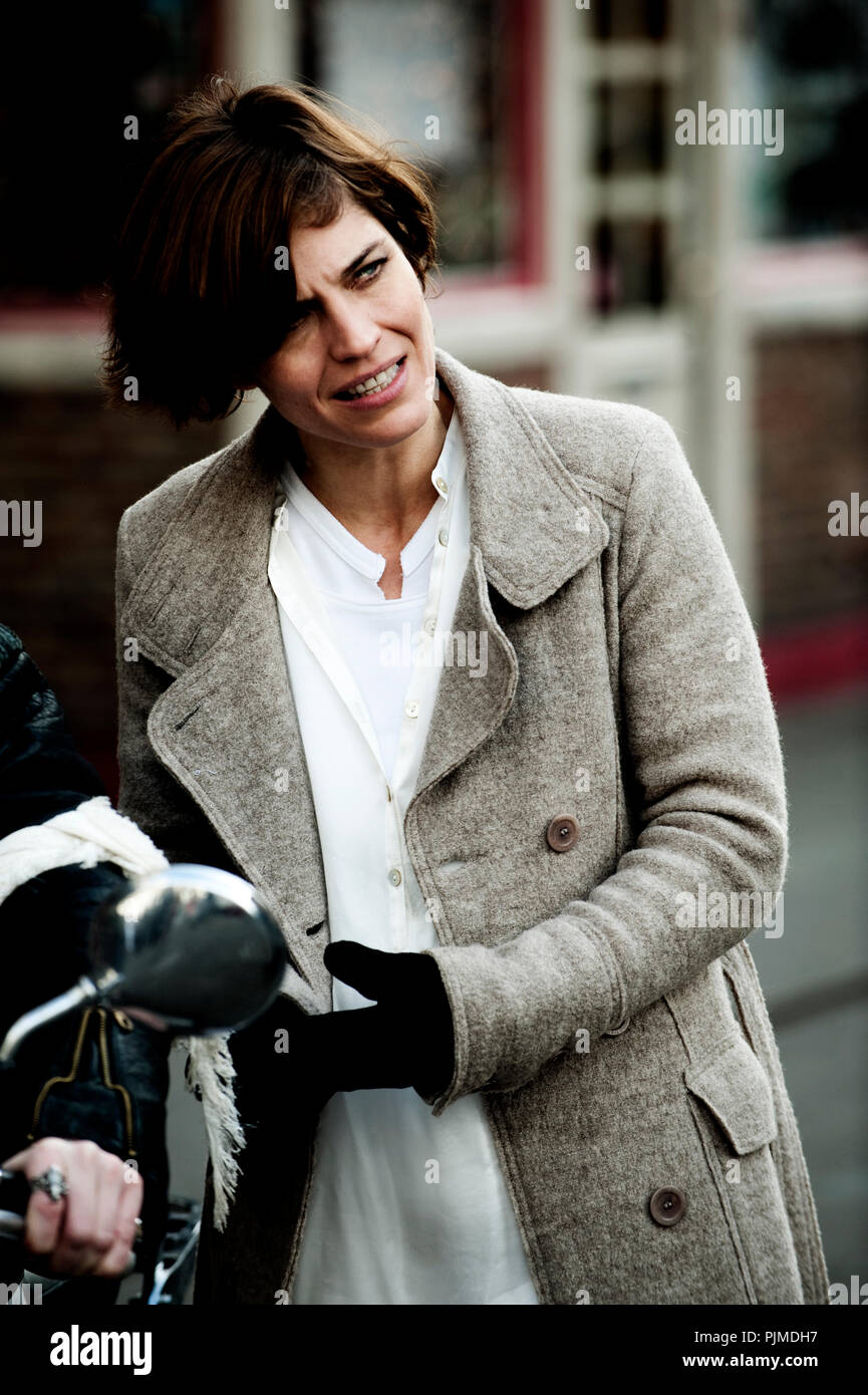 Flemish actress Joke Devynck on the set of Het Goddelijke Monster ...