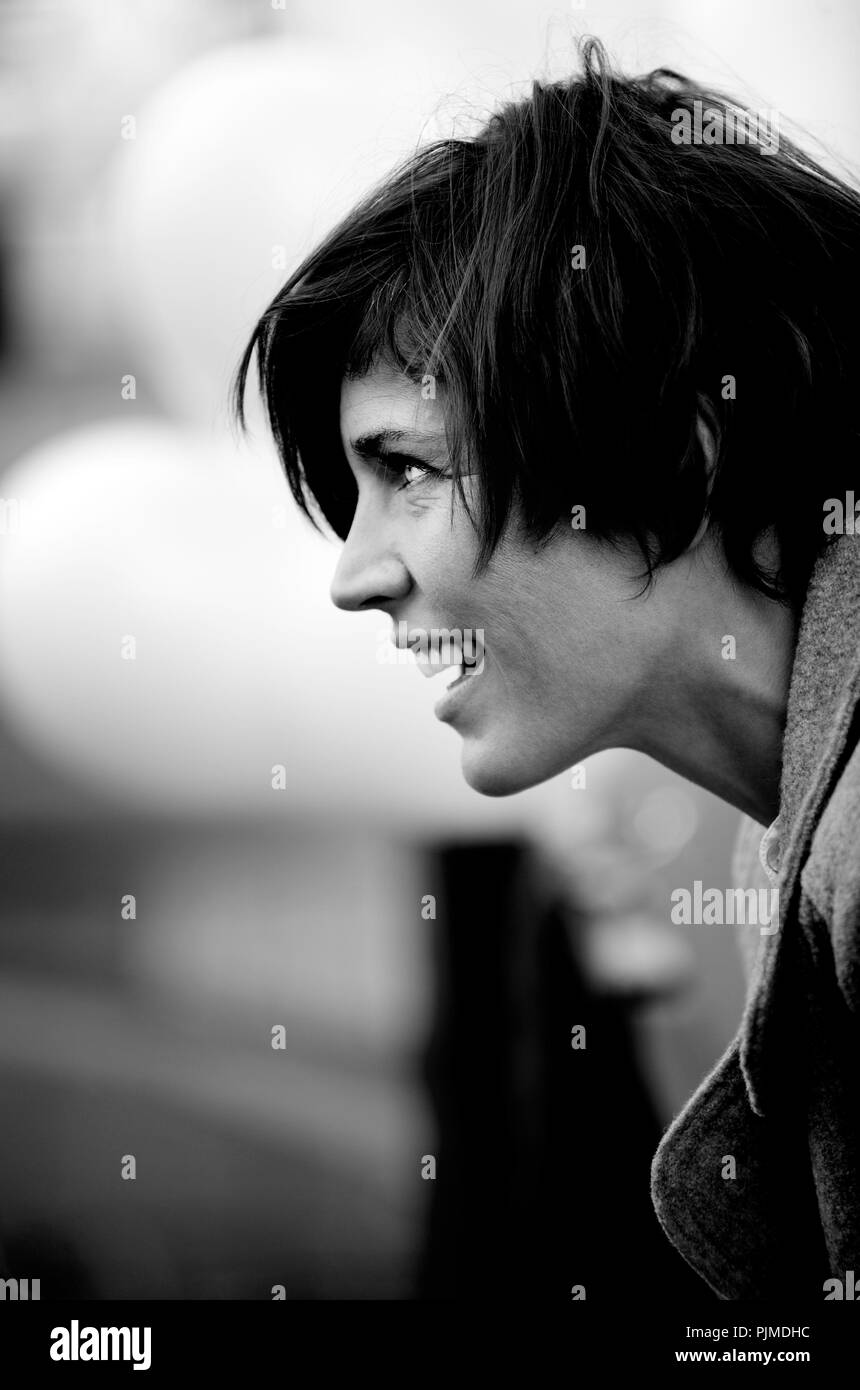 Flemish actress Joke Devynck on the set of Het Goddelijke Monster ...