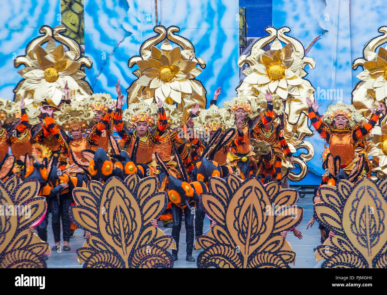 Participants in the Sinulog festival in Cebu city Philippines Stock ...