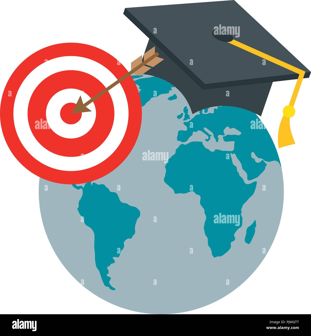 planet graduated with target vector illustration design Stock Vector ...
