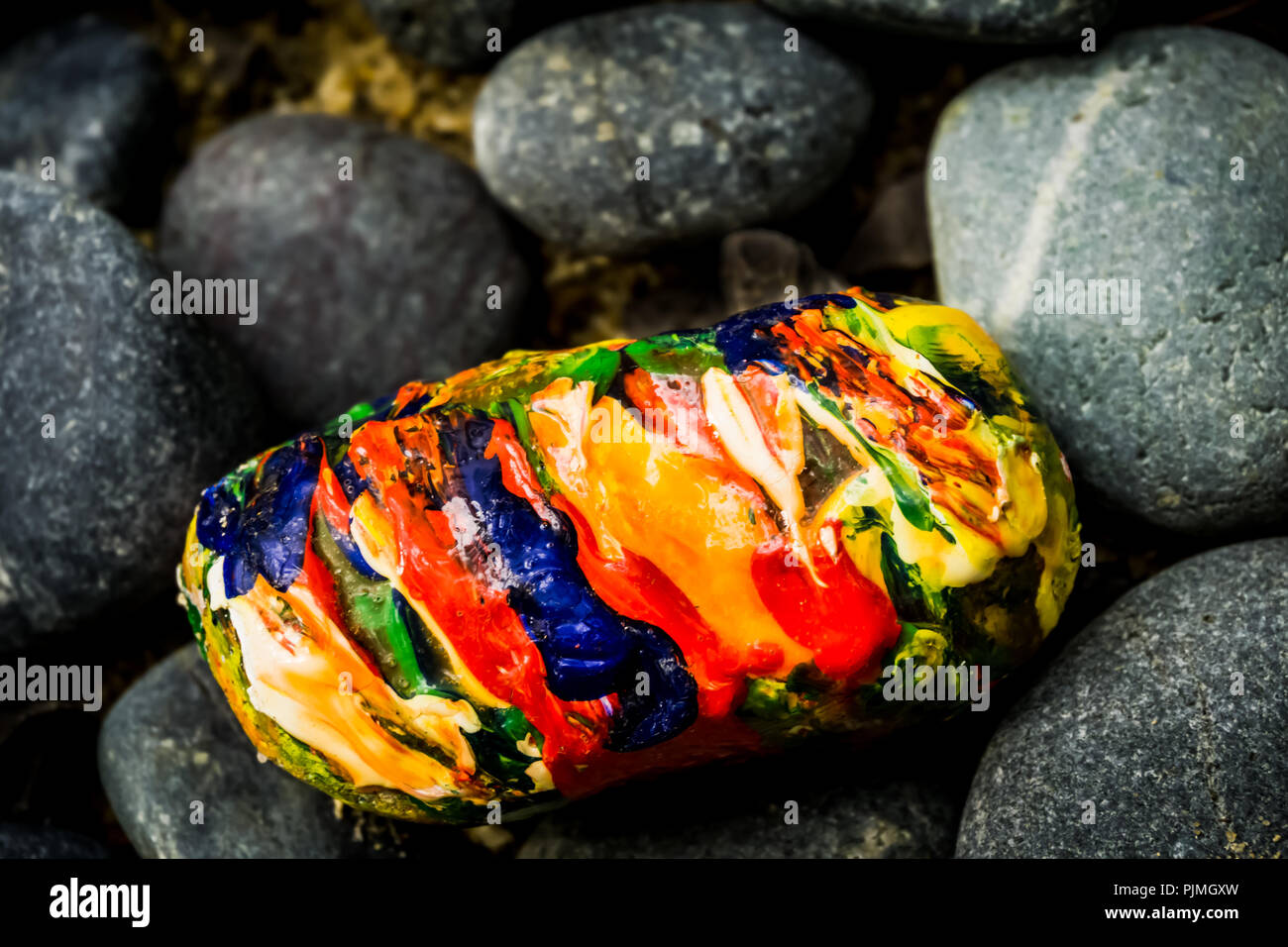 Stone painting - Abstract Art Stock Photo - Alamy
