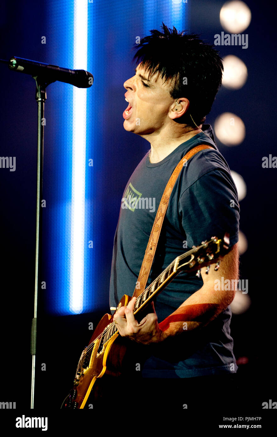 British new-wave artist Gary Numan playing at the first Sinner's Day ...