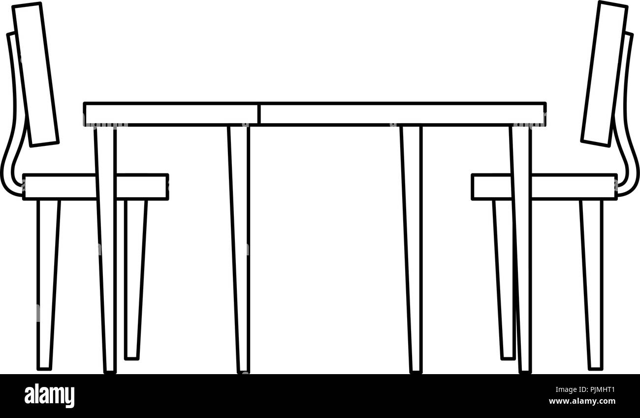 Wooden rectangular table Black and White Stock Photos & Images - Alamy