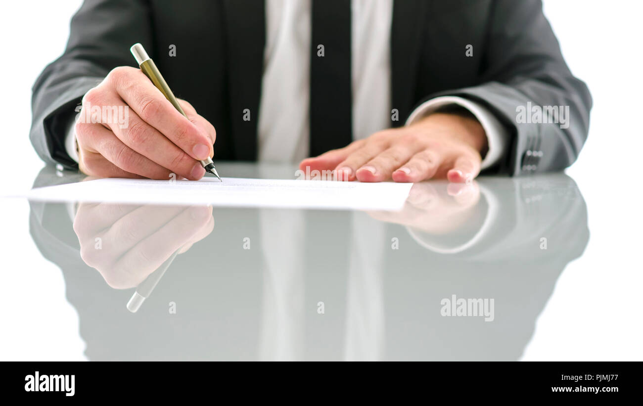 Politician signing document hi-res stock photography and images - Alamy