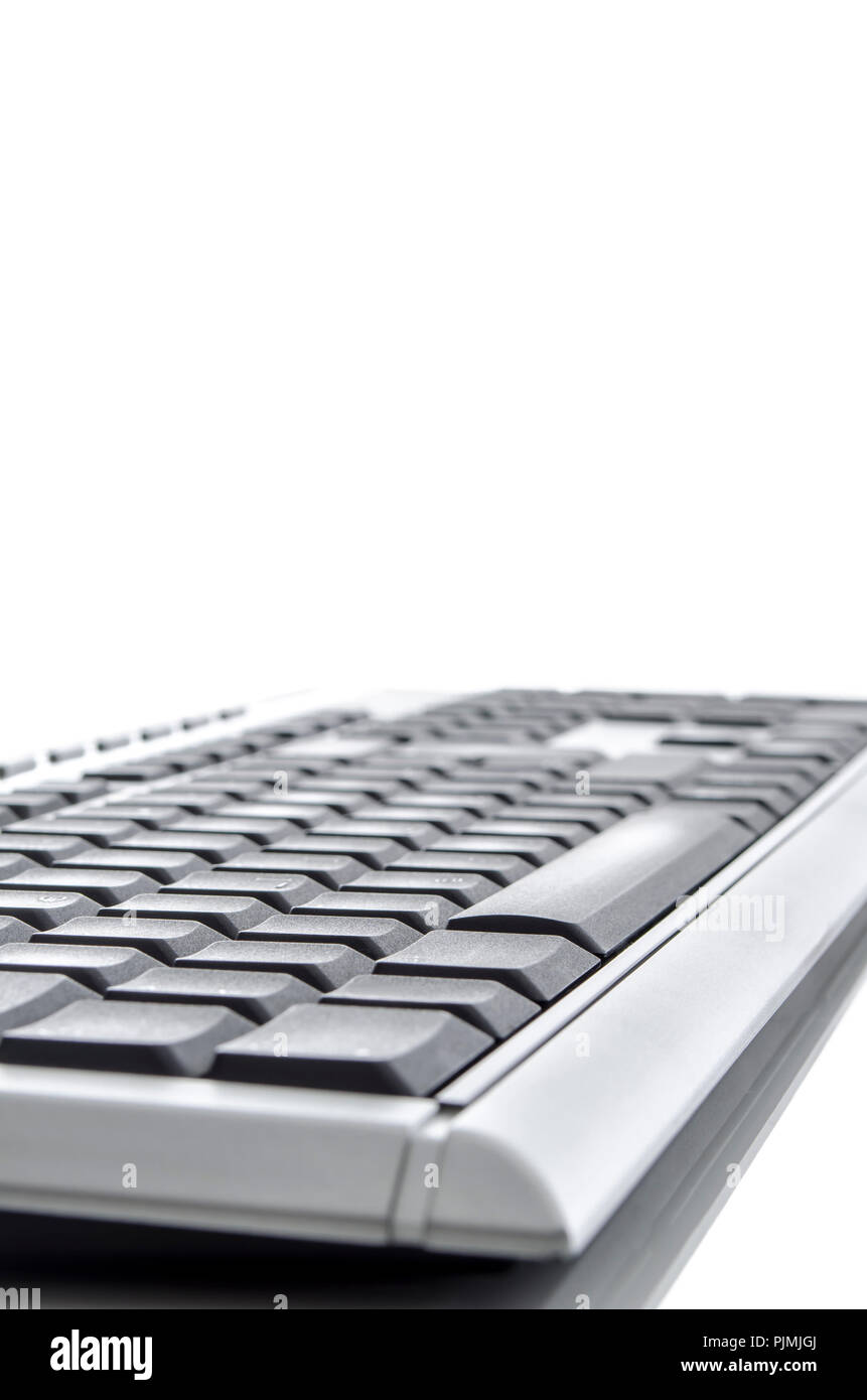 Side view of keyboard isolated on a white background Stock Photo - Alamy