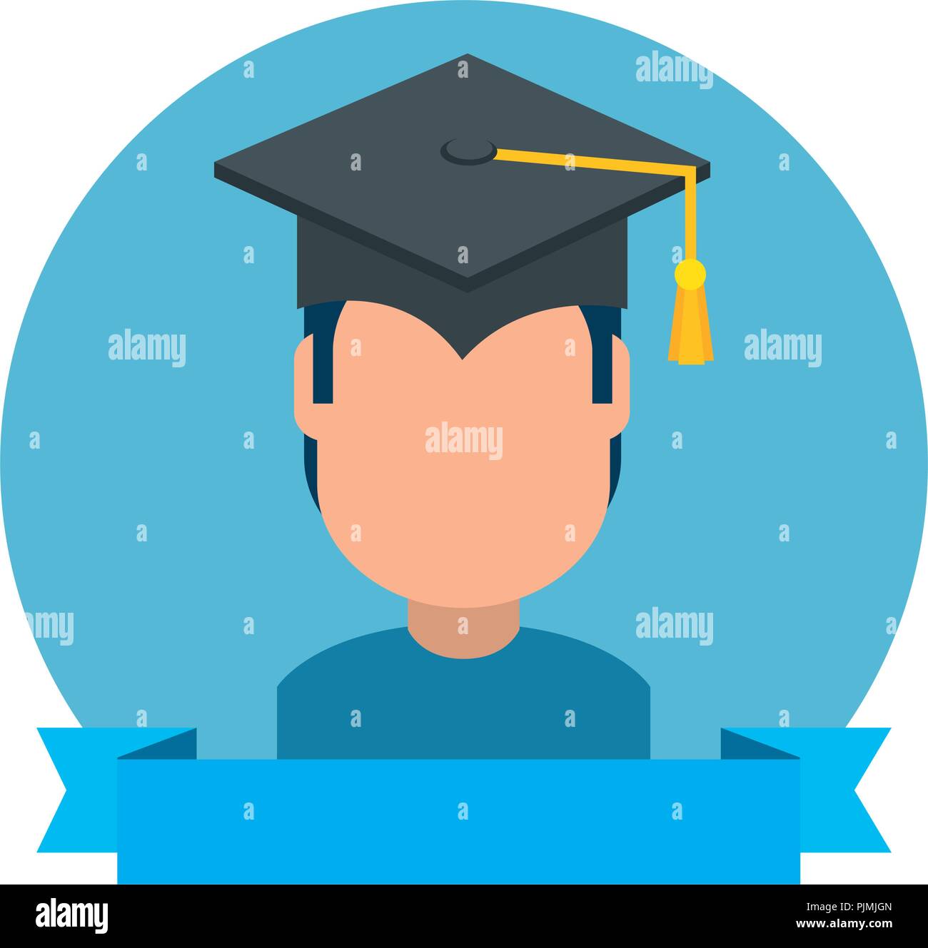 student graduated avatar character vector illustration design Stock ...