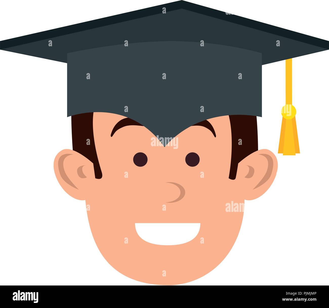 student graduated head avatar character vector illustration design ...