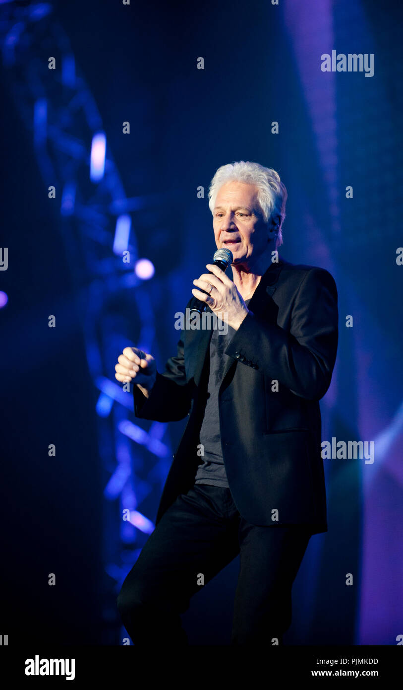 French singer Gerard Lenorman in concert at the Schlagerfestival in ...