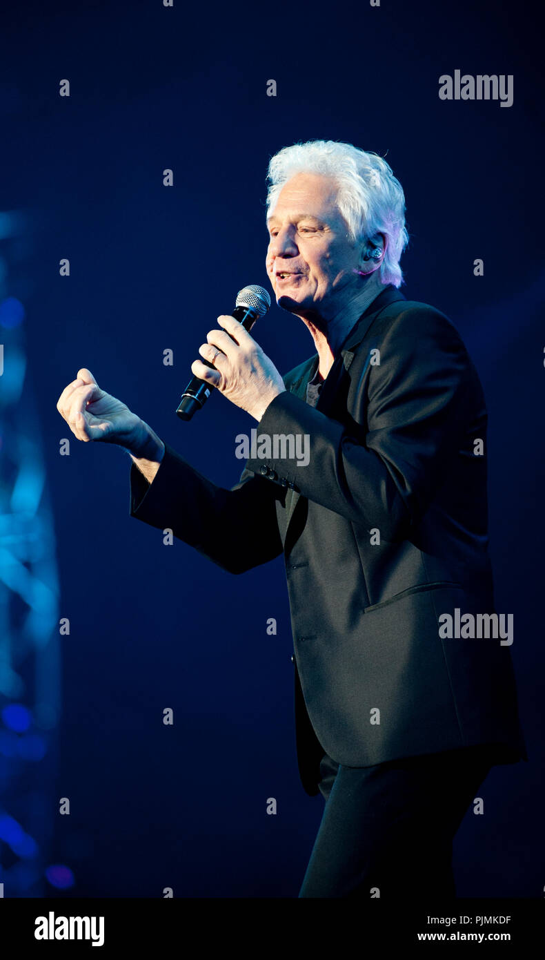 French singer Gerard Lenorman in concert at the Schlagerfestival in ...