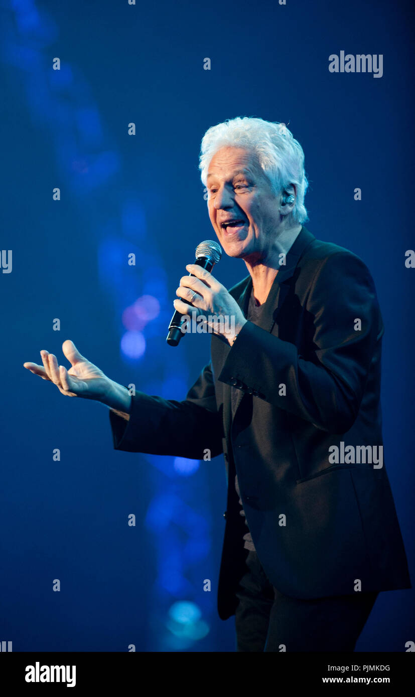 French singer Gerard Lenorman in concert at the Schlagerfestival in ...