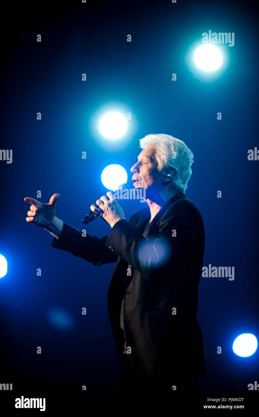 French singer Gerard Lenorman in concert at the Schlagerfestival in ...