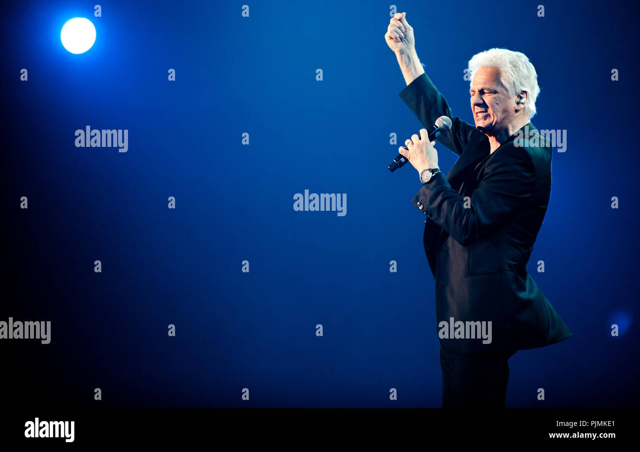 French singer Gerard Lenorman in concert at the Schlagerfestival in ...